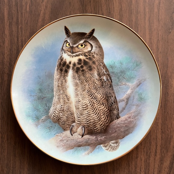 Vintage | Accents | Vintage Collectible Great Horned Owl Plate By ...